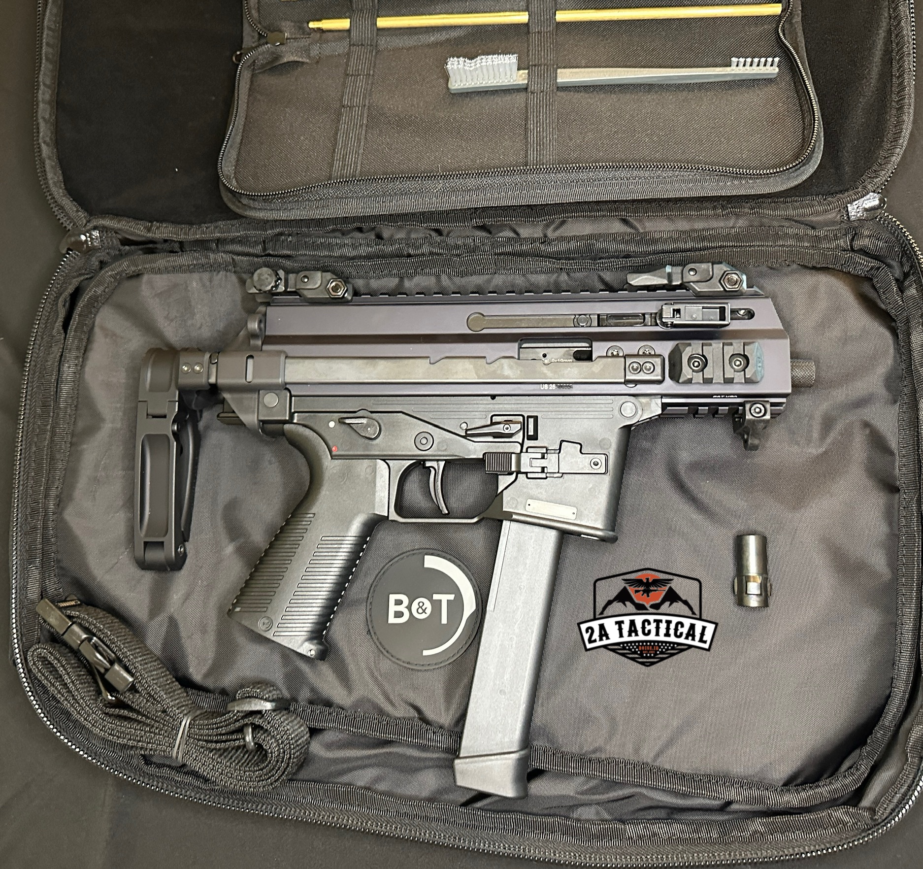 B&T APC9K Pro V2 pistol Glock lower with Telescoping brace host and ...